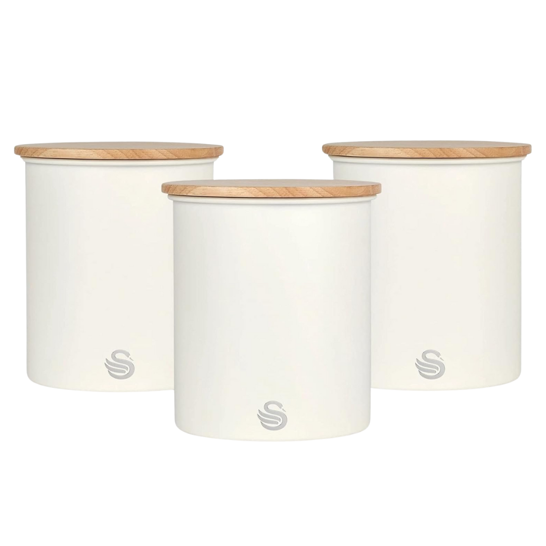 Swan Nordic White Canisters Set SWKA17513WHTN – Vibe Home